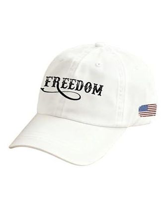 Generic Casquette de baseball unisexe r&eacute;tro avec imprim&eacute; Charlie Kirk drapeau am&eacute;ricain Freedom Hat patriotique, blanc, M