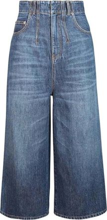 Dior Femme, Jeans, Bleu, Taille: 38 FR Wide-Leg Denim Jeans