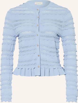 Ted Baker Strickjacke Avria Mit R&uuml;schen blau
