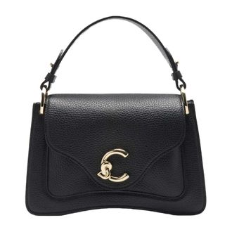 Coccinelle Schwarze Leder Umh&auml;ngetasche mit Logo-Detail - - Bags - Damen - Schwarzk - ONE SIZE