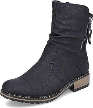 Rieker Femme Bottines Z6892, Dame Bottines,Bottillons,Chaussure dhiver,Bottes,Botte,Demi-Botte,Chaussure de Transition,Noir (Schwarz / 00),38 EU / 5 UK