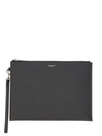 Saint Laurent Calfskin Tablet Case - Black