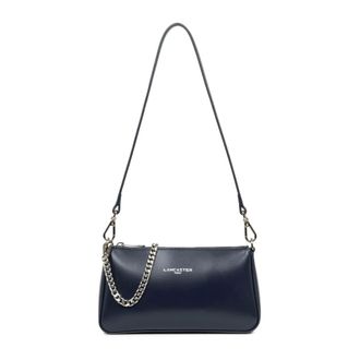 Lancaster Femme, Sacs, Bleu, Taille: ONE Size Sac Bandoulière Élégant Bleu Foncé à Fermeture Éclair