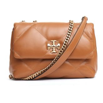 Tory Burch Kleine Kira Diamond Stepp-Umh&auml;ngetasche mit Verwandlungsfunktion - - Bags - Damen - Braun - ONE SIZE