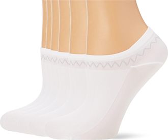 Nur Die 6er Feines Schuhsöckchen weiche & strapazierfähige kurze Socke atmungsaktiv Sneaker-Socke Damen, weiß, 39-42