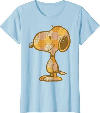 Peanuts Snoopy Patchwork-Muster T-Shirt