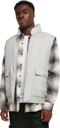 Urban Classics Herren Weste Clean Puffer Vest lightasphalt 5XL