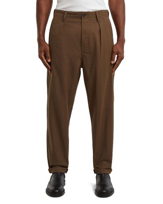 G-Star Mens Pleated Chino Relaxed Tapered Pants, Mehrfarben (Desert Palm/deep Brown hb D24543-D731-H616), 32 W / 32 L