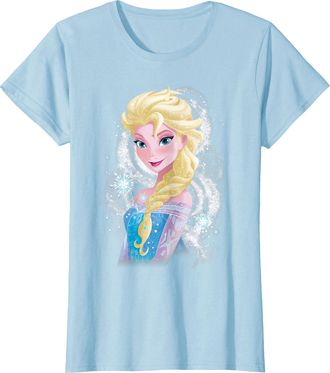 Disney Die Eisk&ouml;nigin Elsa T-Shirt mit Schneeflocken-Wirbelmuster T-Shirt