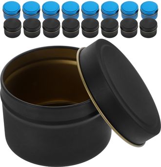 Valiclud 24 St&uuml;ck Kleine Runde Selbstgemacht Kerzendosen aus Robustem Wei&szlig;blech mit Dicht Schlie&szlig;endem Deckel Metall Teelichthalter f&uuml;r Kerzenherstellung und A