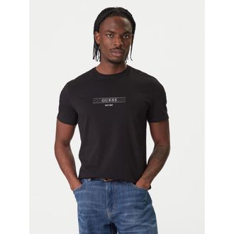 Guess T-Shirt M6RI17 J1314 Schwarz Slim Fit