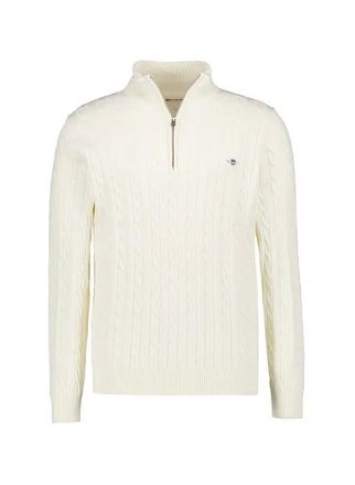 GANT Herren Troyer wei&szlig; unifarben
