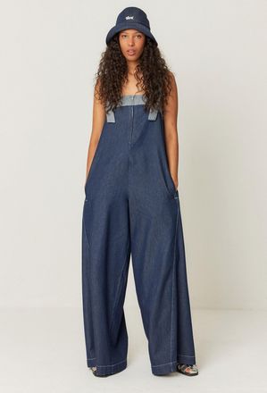 SKFK Damen vegan Jumpsuit Ikia Blau