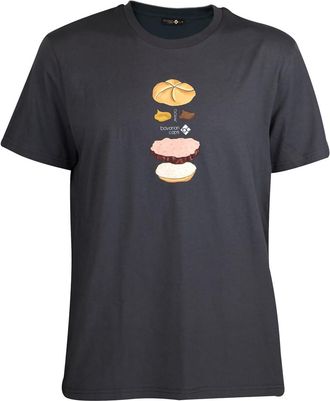 Bavarian Caps Herren Bavarian Burger T-Shirt, schwarz, XL