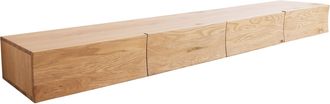 DELIFE TV-Board Wyatt Eiche Natur 220 cm 4 Schübe schwebend Lowboard