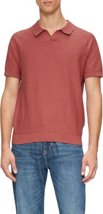 s.Oliver Gestricktes Poloshirt mit Flammgarnstruktur