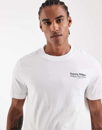 Tommy Hilfiger T-shirt avec imprim&eacute; nautique au dos - Blanc
