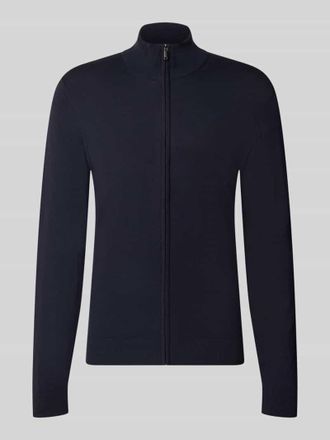 Mc Neal Slim Fit Strickjacke aus Viskose-Mix mit Stehkragen