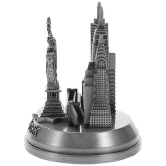 Lurrose Ikonisches Metallmodell 7X7X87cm Vintage Skyline Skulptur Dekoration f&uuml;r B&uuml;cherregal und Vitrine