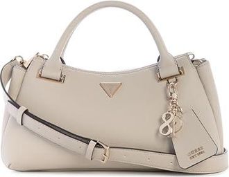 Guess Femme Evie Triple Compartment Satchel Cartable, Taupe Clair, Taille Unique