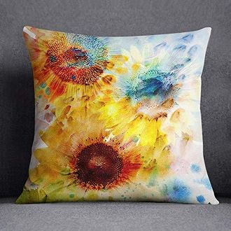 Bonamaison Le Jardin du Lin Kissenhüllen, Cotton, Mehrfarbig, 45x45