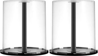 Pretyzoom Seau De Stockage Cd Transparent 2 Pi&egrave;ces Bo&icirc;te De Rangement Compacte Pour Jusqu&Agrave; 100 Disques Protection Contre Les Rayures Organisateur Pratique Pour 