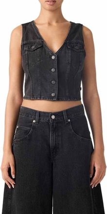 Levi's Damen Bella Denim Corset T-Shirt, Dont Cut, Large