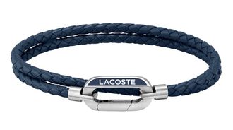 Lacoste Lederarmband f&uuml;r Herren Kollektion STARBOARD Blau - 2040112