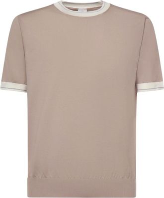 Eleventy Homme, Tops, Brun, Taille: XL T-Shirt Ras du Cou