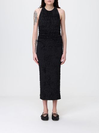 Max Mara Robe midi en viscose avec volants