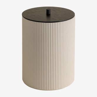 Sklum Mülleimer mit Deckel aus ABS und Ozene-Bambus