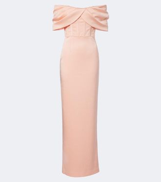 Rebecca Vallance Robe longue Ayla en satin