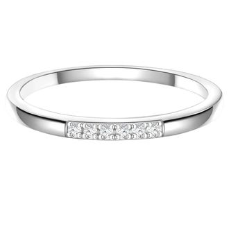 Glanzst&uuml;cke M&uuml;nchen Ring - Sterling Silber Ring Zirkonia - Gr. 48 - in Silber - f&uuml;r Damen