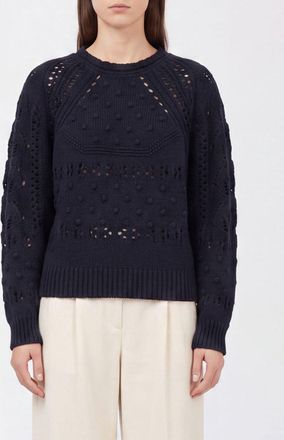 Isabel Marant Pullover mit Rundhalsausschnitt aus Woll-Baumwoll-Mischung mit Rippb&uuml;ndchen