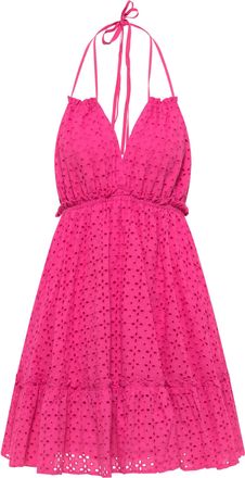 Izia Damen Sommerkleid mit Lochstick 19323137-IZ01, PINK, M