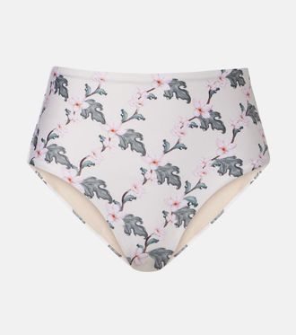 Agua Bendita Culotte de bikini &agrave; imprim&eacute; floral magenta