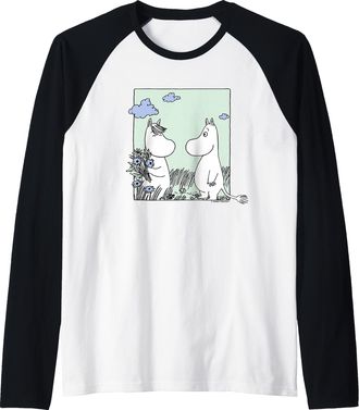 Moomin troll & Snorkmaiden Love Picking Blumen Raglan