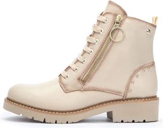 Pikolinos Bottines Plates en Cuir Vicar pour Femme Color Marfil