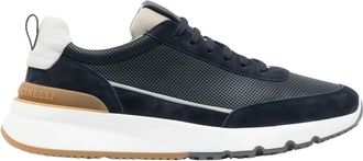 Brunello Cucinelli Homme, Chaussures, Bleu, Taille: 41 1/2 EU Leather Baskets