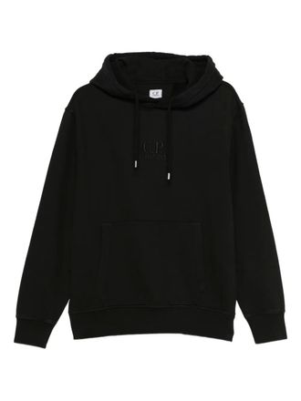 C.P. Company Hoodie mit Logo-Stickerei - Schwarz