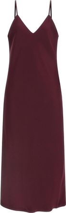 Norma Kamali Robe Au Genou - Rouge Brun