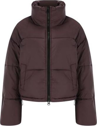 Generic Doudoune Capuche Femme Doudoune Legere Femme Manteau En Coton à Col Montant Court Pour Femmes Couleur Unie Slim Petit Chignon Manteau En Coton Longue 