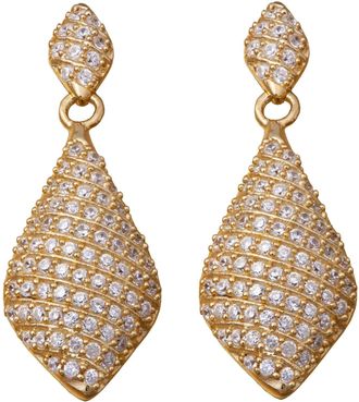 Orphelia Damen-Ohrhnger Silber vergoldet Zirkonia wei ZO-5886-GOLD