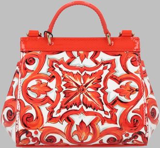 Dolce & Gabbana Girls Shoulder Bag Patent Leather Orange Calf