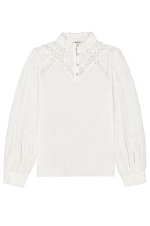 Garcia Garcia Damen Shirt Long Sleeve Bluse, Off White Stripe, XX-Large
