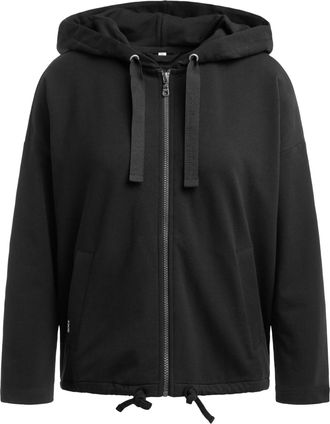 soccx Damen Kapuzensweatjacke mit Rücken-Print Black, XXXL