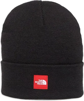 The North Face Logo Patch Beanie - - Sport - Herren - Schwarzk - ONE SIZE