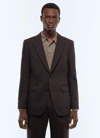 Fursac Veste ajust&eacute;e en toile de lin et laine - Taille 44 - Homme