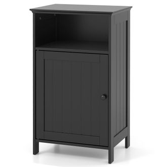 Giantex Badezimmerschrank, Badschrankmit T&uuml;r & Ablage, Aufbewahrungsschrank f&uuml;r Badezimmer, Schlafzimmer & Wohnzimmer, 40 x 30 x 70 cm (Schwarz)