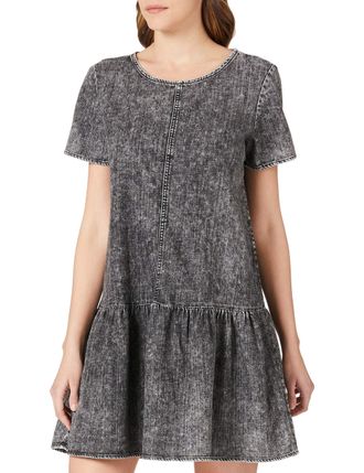 Noisy May Noisy may Damen NMEMILIA S/S Dress BI036MG BG NOOS Kleid, Medium Grey Denim, S